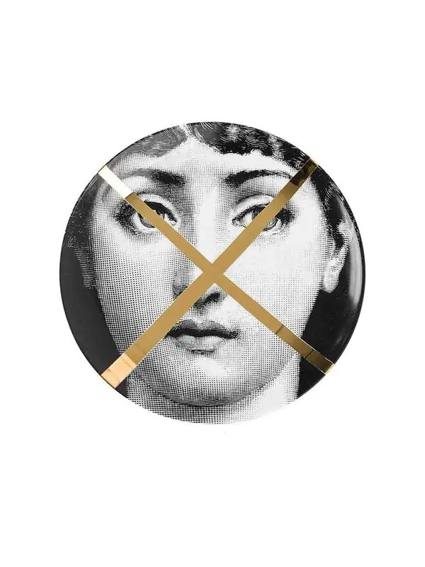 FORNASETTI Face Print Plate - White