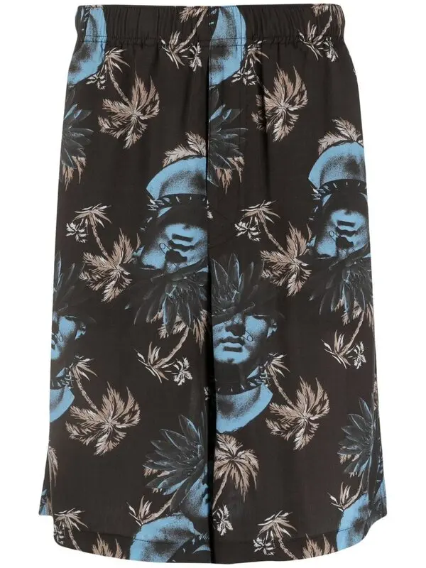 UNDERCOVERISM Graphic-print Bermuda Shorts - Black