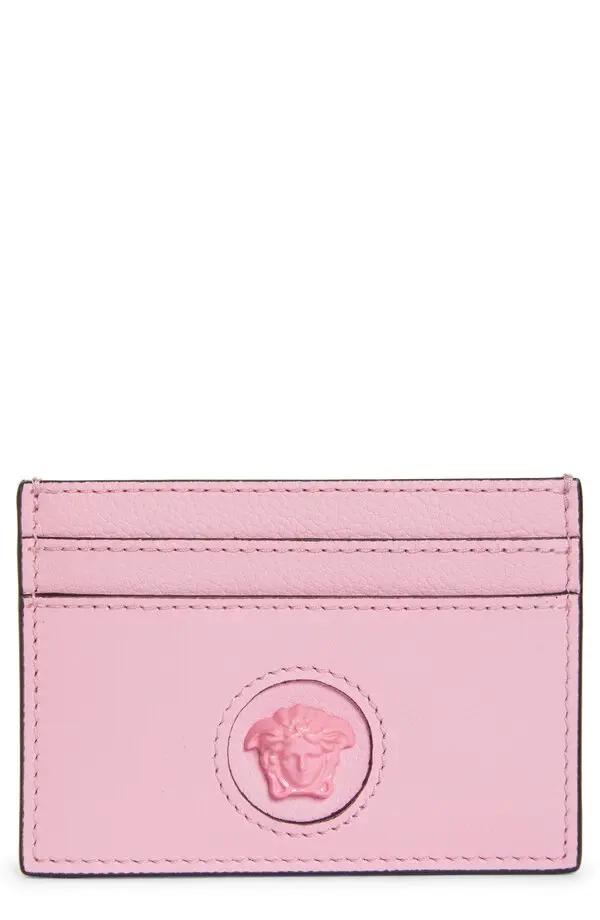 Versace Medusa Leather Card Casepink - Fuxia Light Pink Versace Gold ...