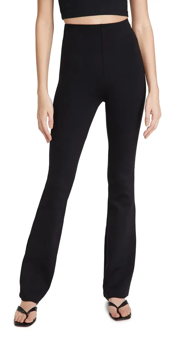 Commando Neoprene Flared Leggings - Black