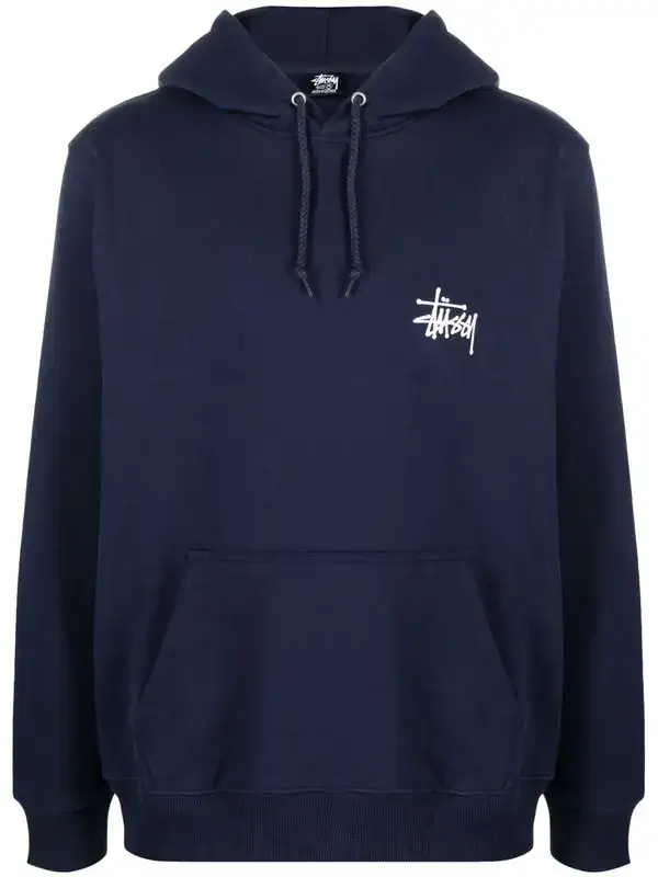 StüSsy Stock Logo Hoodie - Blue | Editorialist