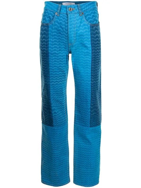 MARINE SERRE Moonfish Panelled Jeans
