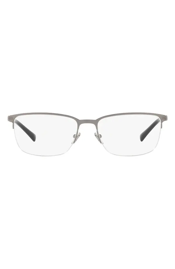 Versace 55mm Semi Rimless Optical Glasses - Gunmetal | Editorialist