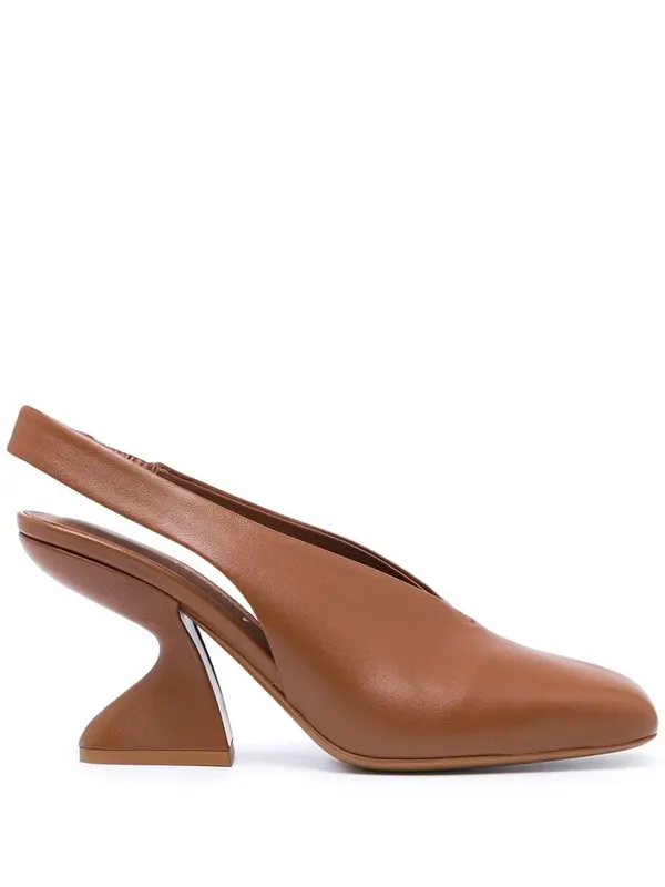 FERRAGAMO 85mm Sloane Chunky-heel Pumps - Brown