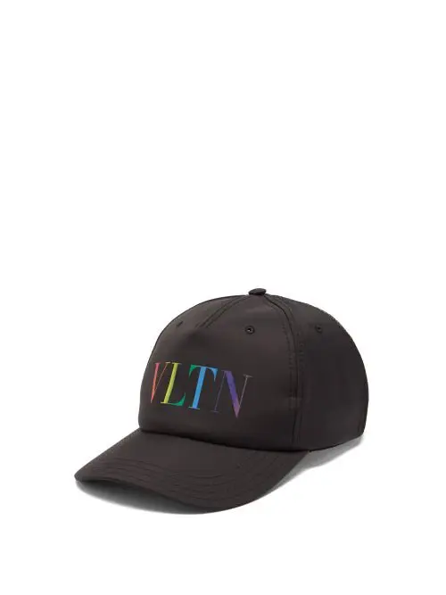 Buy Valentino Garavani Vltn-logo Shell Baseball Cap - Black Multi At 30 ...