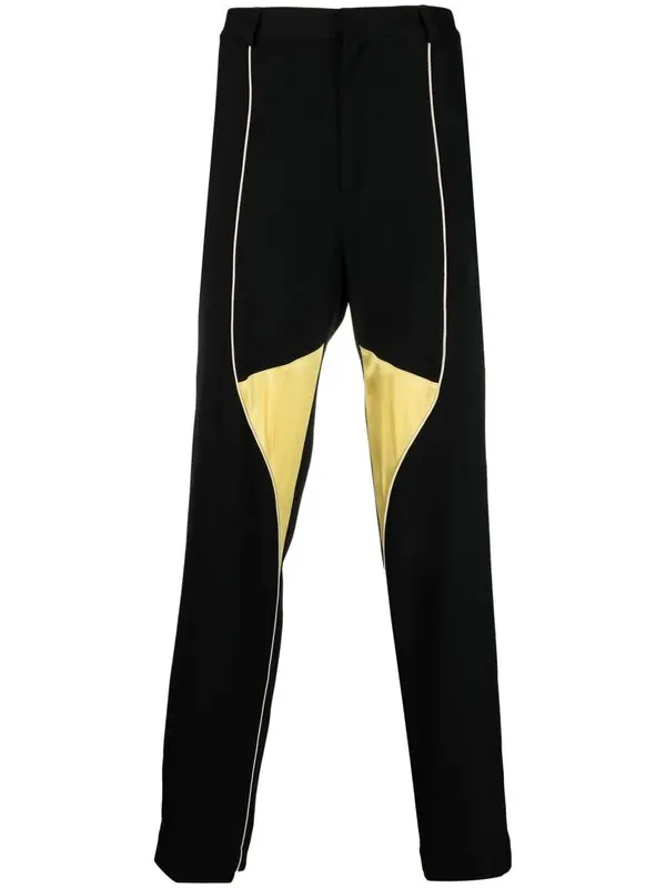 WALES BONNER Colour-block Straight Trousers
