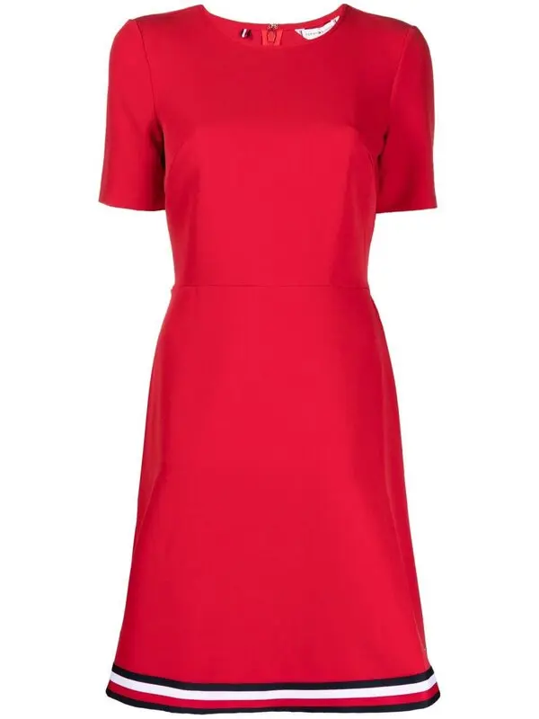 Tommy Hilfiger Signature-Tape Fitted Dress In Red - 32% Off | Editorialist