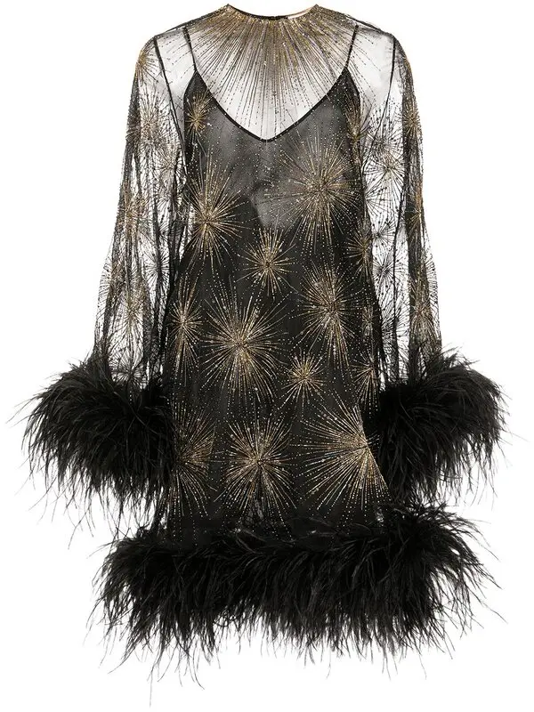 saint laurent beaded dress Saint Laurent Paris 2013 Hedi Beaded Collar Sequenced Sleeves Cut Out –  Dusty Archive main image 0