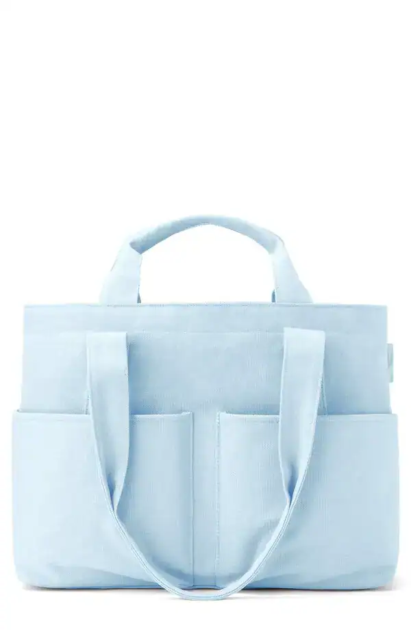 Dagne Dover Small Vida Organic Cotton Tote Blue Skyway