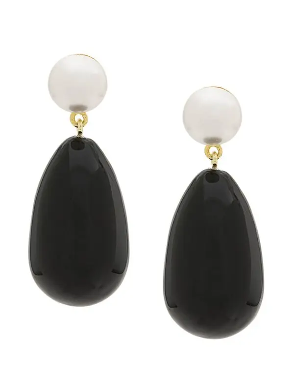 ESHVI Drop Earrings - Black