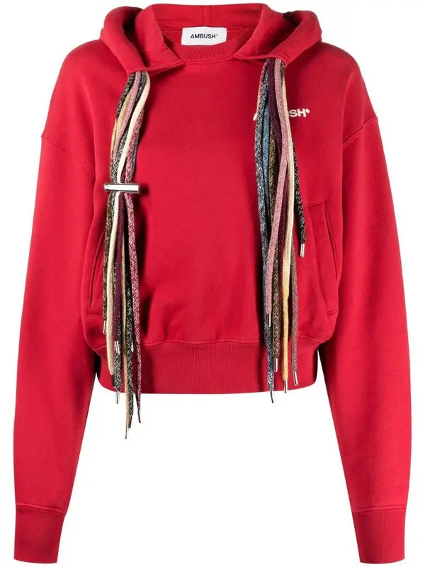 AMBUSH Multi-drawstring Logo Hoodie - Red