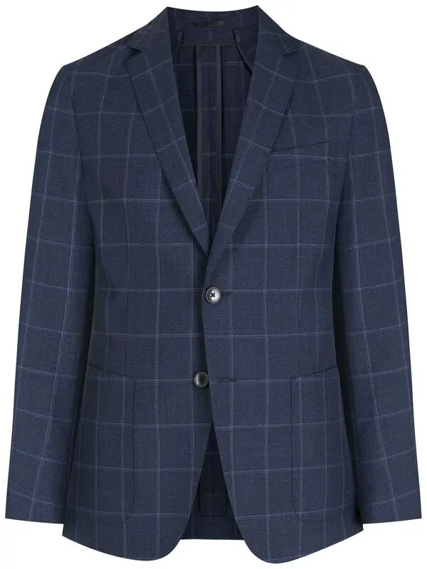 Hugo Boss Checked Wool Blazer