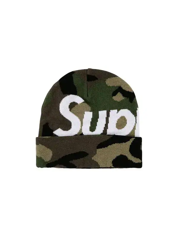 Supreme Big Logo Beanie - Green | Editorialist