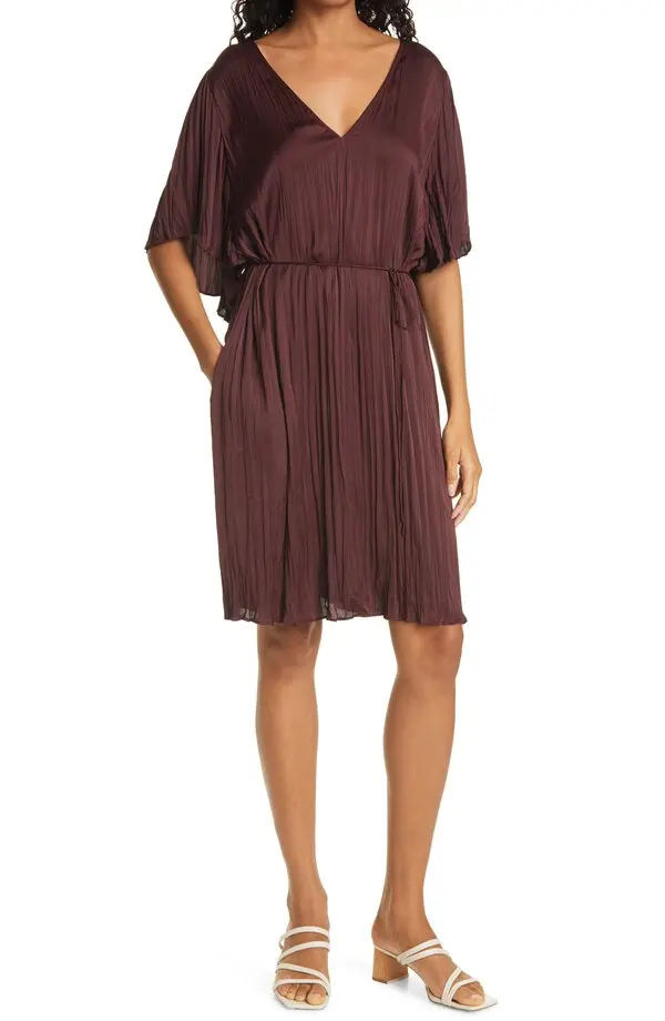 burgundy tie waist dress Burgundy High Neck Lace Maxi Dress with Tie Waist