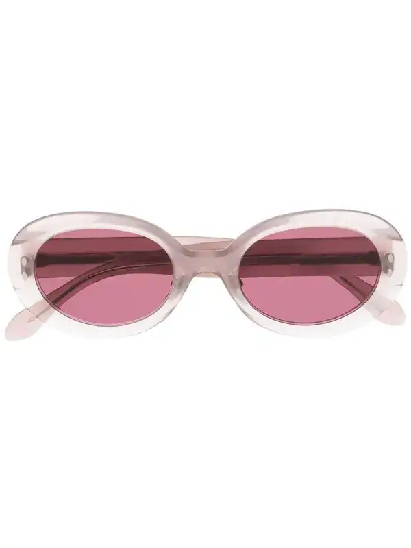 Isabel Marant Transparent Round-Frame Sunglasses In Pink  display picture 1