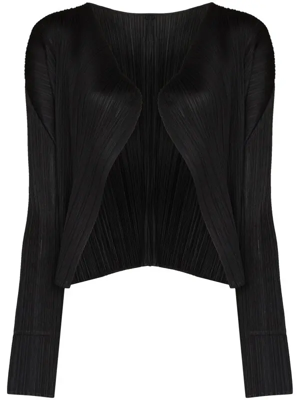 Issey Miyake Plissé Cardigan - Black