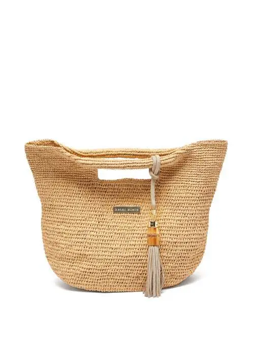 Heidi Klein Grace Bay Mini Raffia Basket Bag - Beige | Editorialist