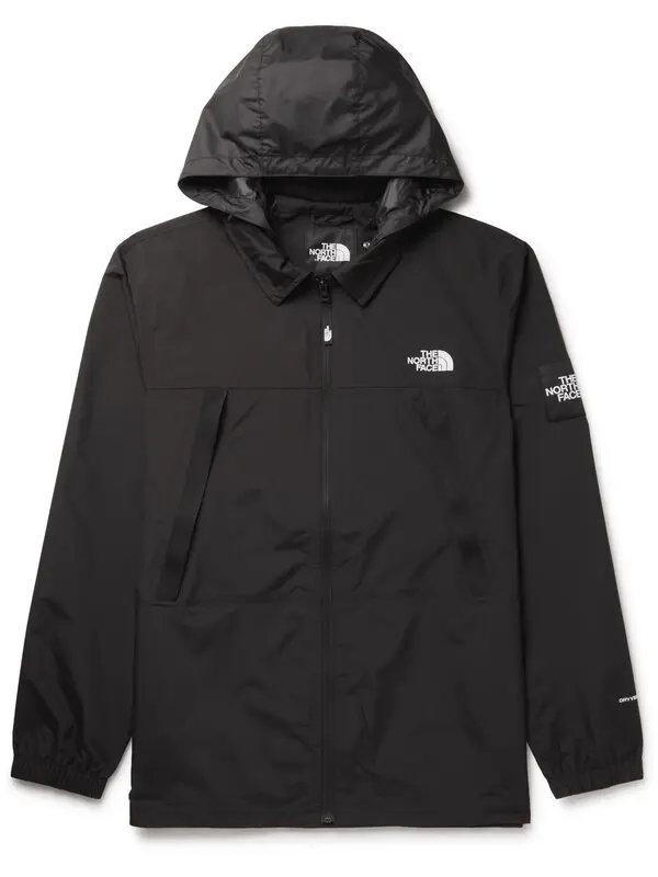 The North Face Box Logo-Print Dryvent Hooded Jacket Xs In Black
