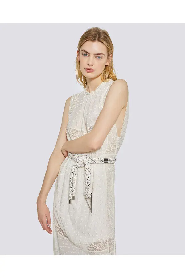Iro Paris Frenesy Sheer Embroidered Maxi Dress In White - 50% Off |  Editorialist