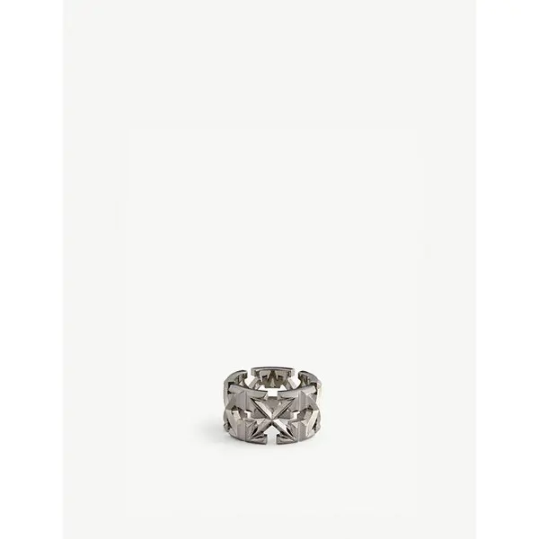 Off-White Arrow -Toned Brass Ring - Silver | Editorialist