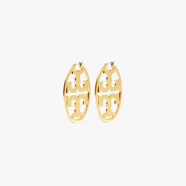 Tory Burch Miller Hoop Earrings - Tory Gold