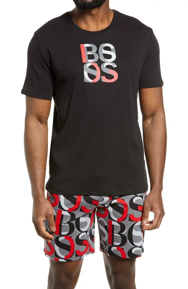 Hugo Boss Relax Short Pajamas - Black | Editorialist