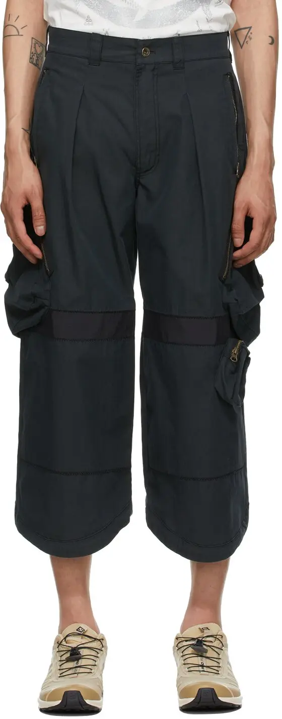 Hyein Seo Cropped Cargo Pants In Black - 46% Off | Editorialist
