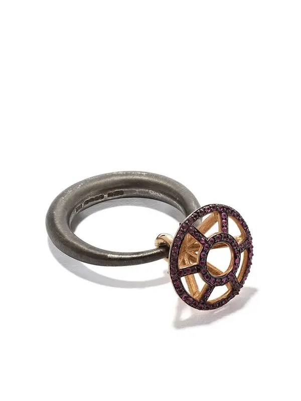 DALILA BARKACHE 18kt Yellow Gold Ruby Cage Ring