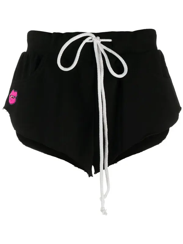 Natasha Zinko Fang-patch Cotton Shorts