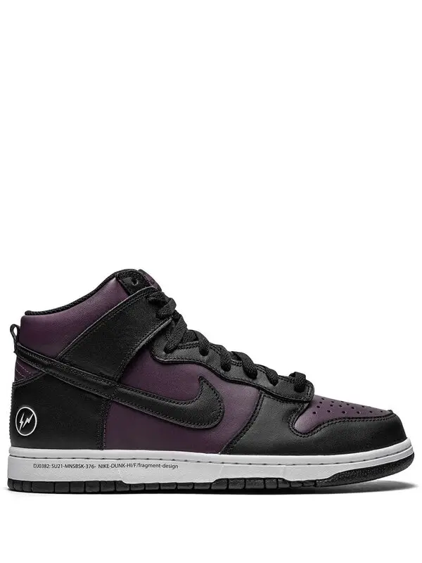 Nike X Fragment Dunk High City Pack Beijing 2021 Sneakers - Black