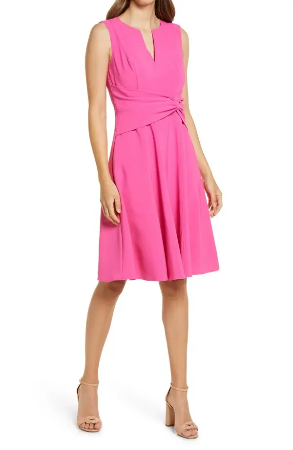 Harper Rose Sleeveless Fit & Flare A-Line Dress - Pink | Editorialist