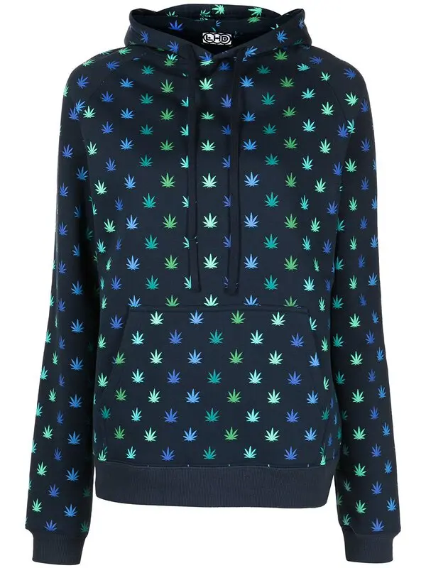 Lhd Leaf Print Hoodie