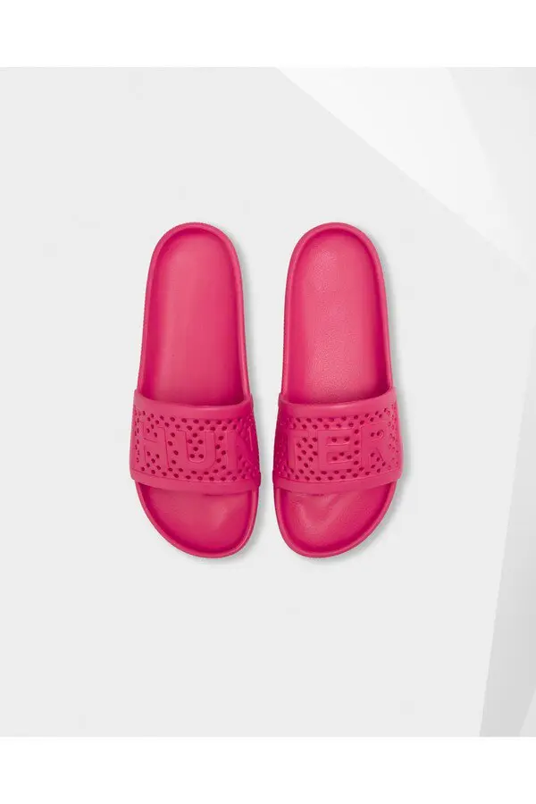 Hunter Lightweight Moulded Sliders - Pink | Editorialist