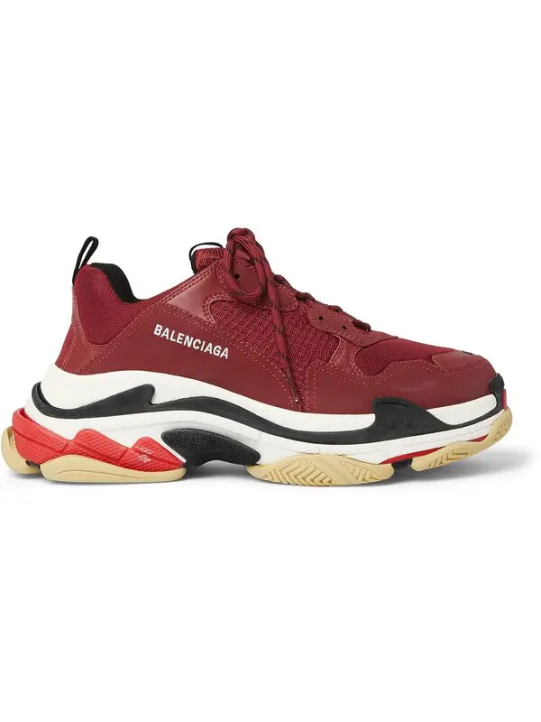 Balenciaga Triple S Mesh, Faux Nubuck And Faux Leather Sneakers 39