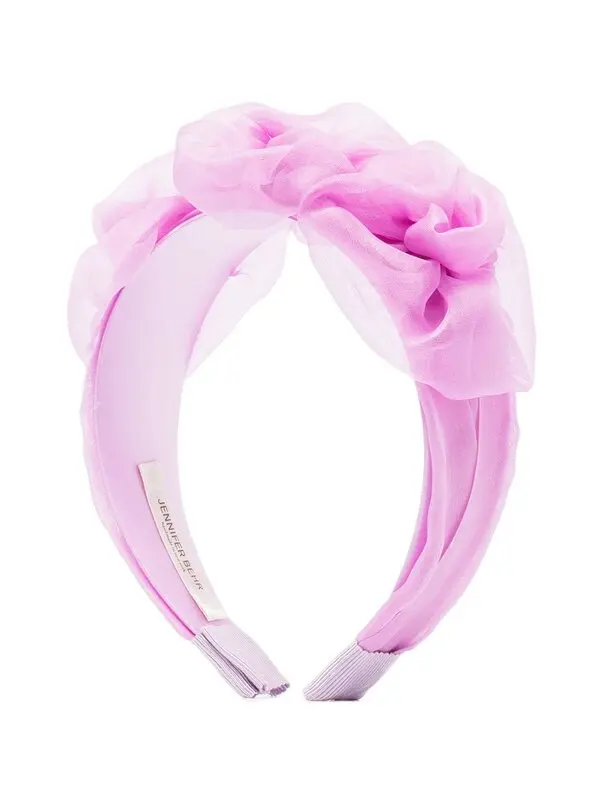 Jennifer Behr Rosette Organza Headband In Purple - 70% Off  display picture 1