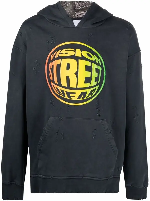 Alchemist Graphic Print Ripped-detail Hoodie
