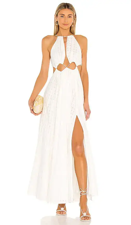 Cult Gaia Thera Dress In White - Off White | Editorialist