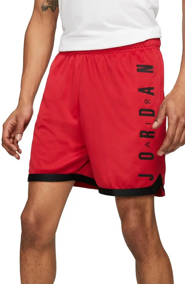 JORDAN Jumpman Graphic Knit Shorts - Black/ Gym Red | Editorialist