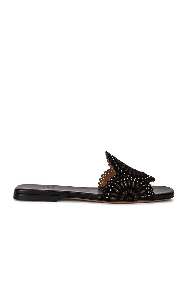 Alaïa Perforated Molukai Mules - Noir