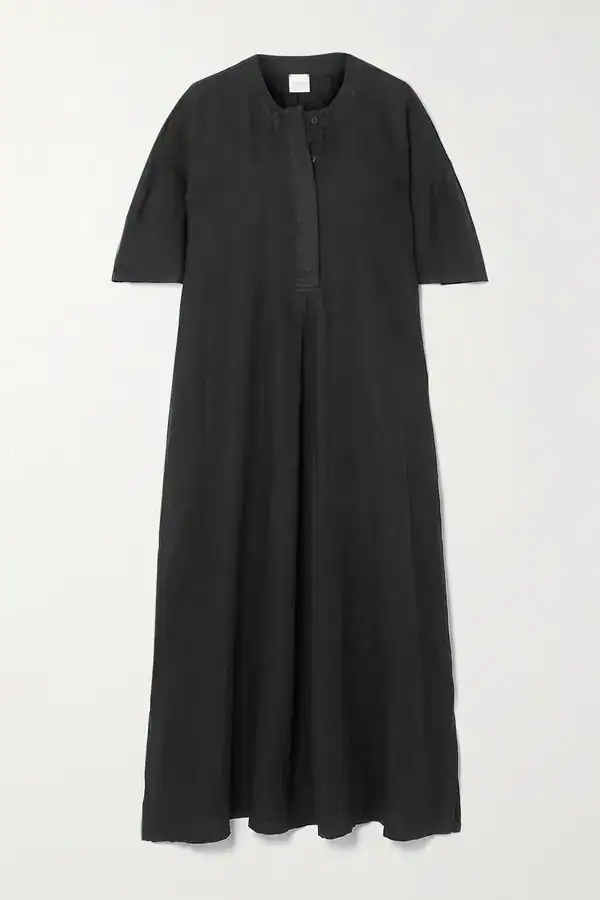 Max Mara Leisure Arda Linen Midi Dress In Black - 30% Off | Editorialist