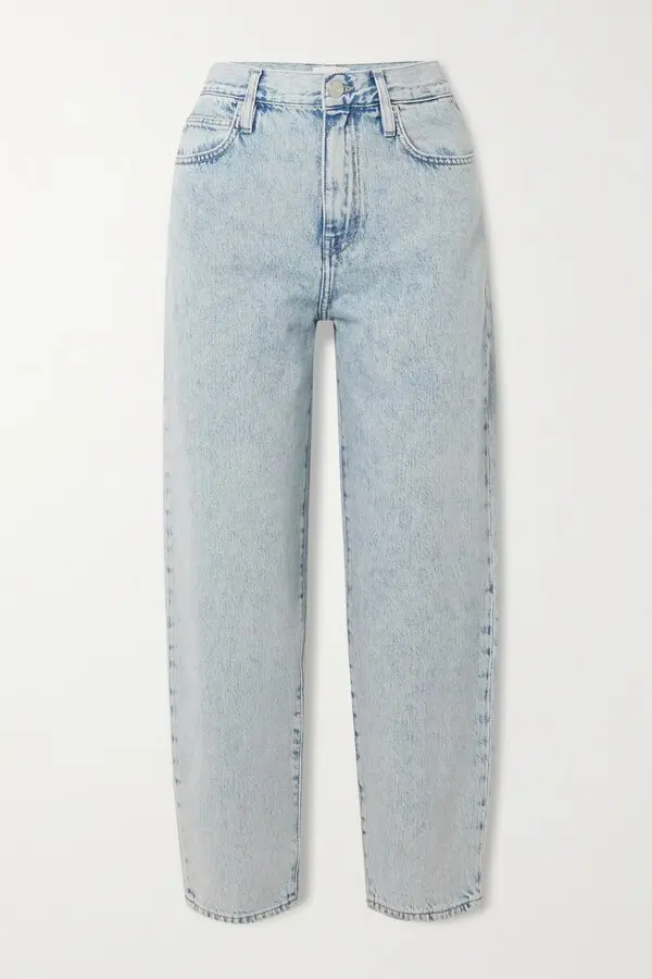 Buy FRAME Barrel Highrise Tapered Jeans Blue At 70 Off Editorialist