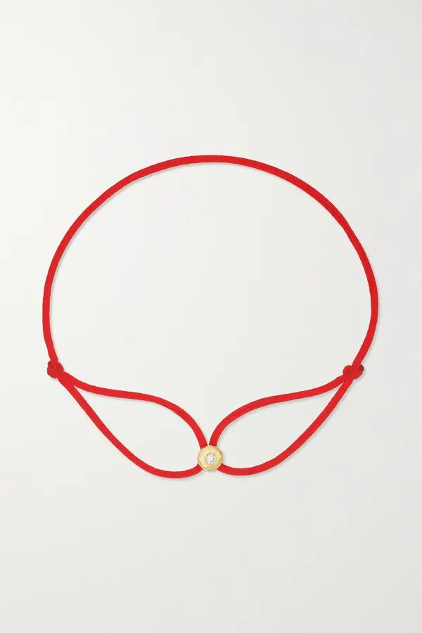 OCTAVIA ELIZABETH Net Sustain Parachute Nesting Gem Bracelet - Red