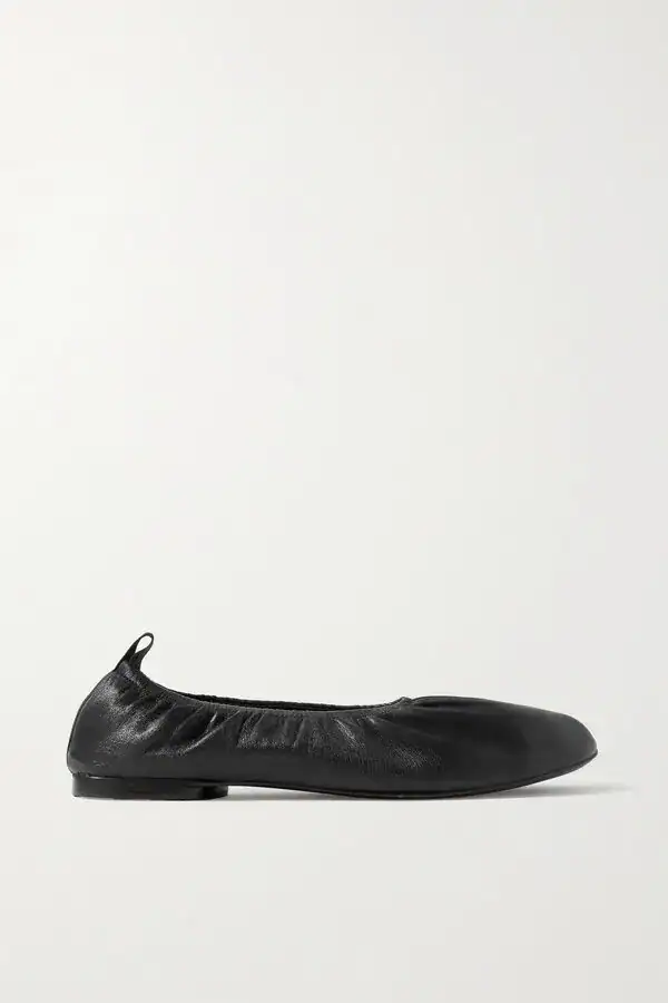 rag & bone ELLY ブラック フラットシューズ 39 Rag & Bone Elly Leather Ballet Flats In Black - 50% Off | Editorialist