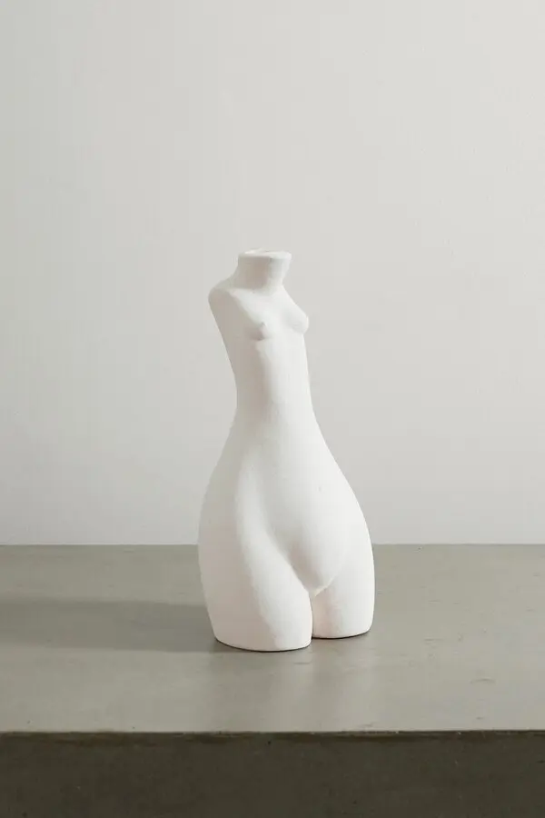 Anissa Kermiche Tit For Tat Ceramic Candlestick - White