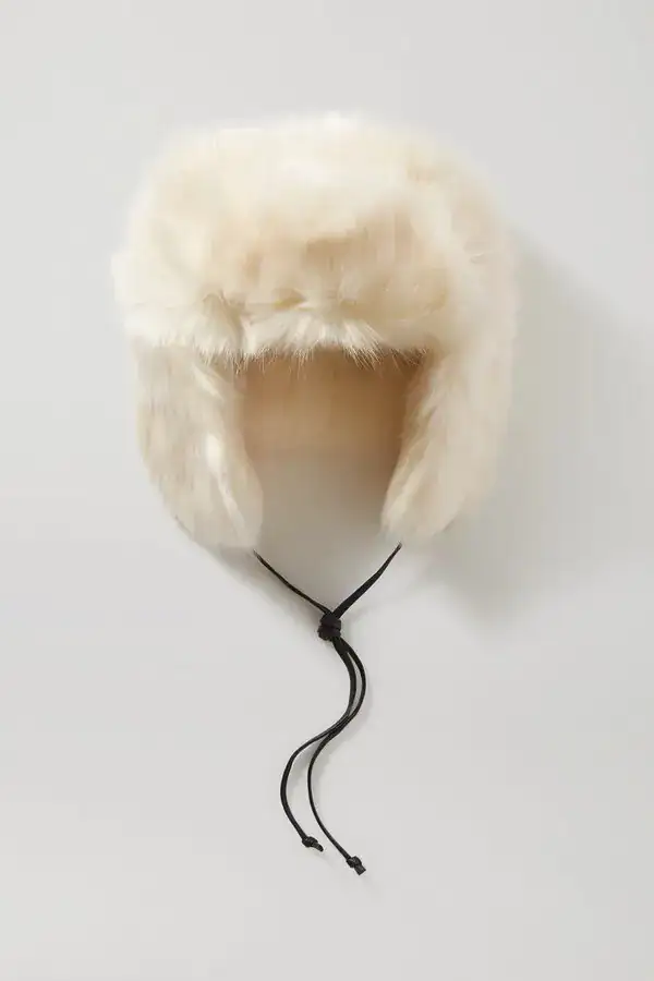Eugenia Kim Owen Leather-Trimmed Faux Fur Trapper Hat New EUGENIA KIM Owen LEATHER-Trimmed multi color TRAPPER Hat  main image 4
