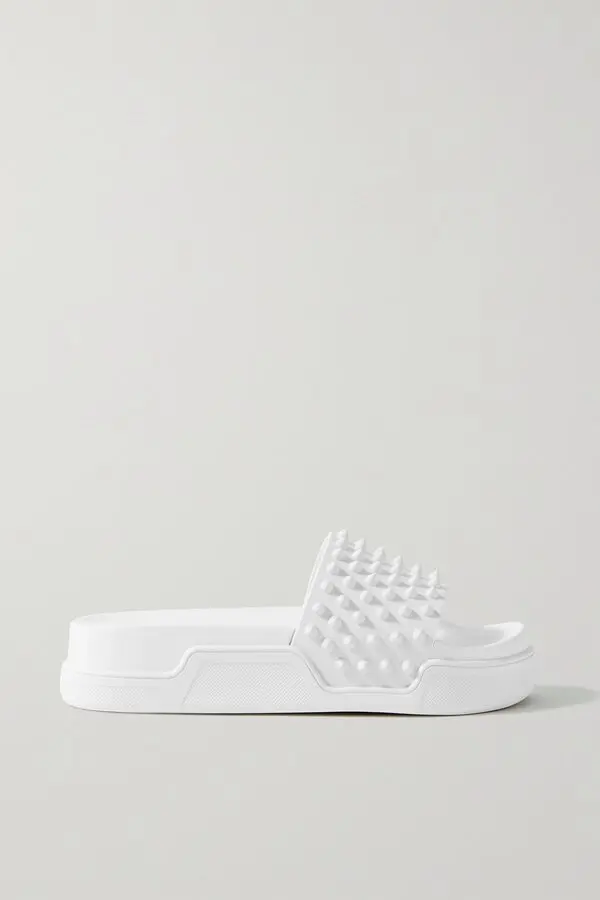 Christian Louboutin Pool Fun Donna 35 Spiked Leather Slides