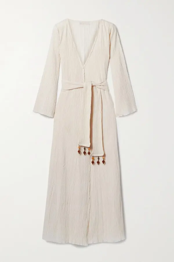 white christmas dresses Aydin Wrap Lounge Dress | Luxury 100% Soft Cotton Gauze | Perfect For Any  Size main image 1