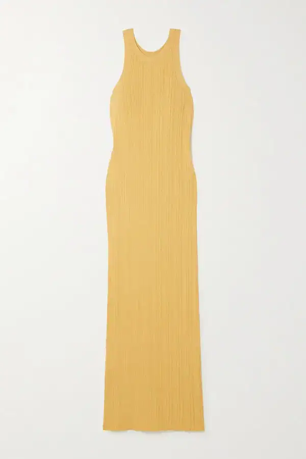 strapless open back dress Bodycon Ribbed Dress Collar Zipper Deep V-neck – Modadeamor main image 0