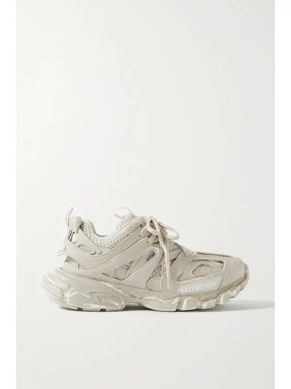 Balenciaga Track Logo-detailed Sneakers - Neutrals