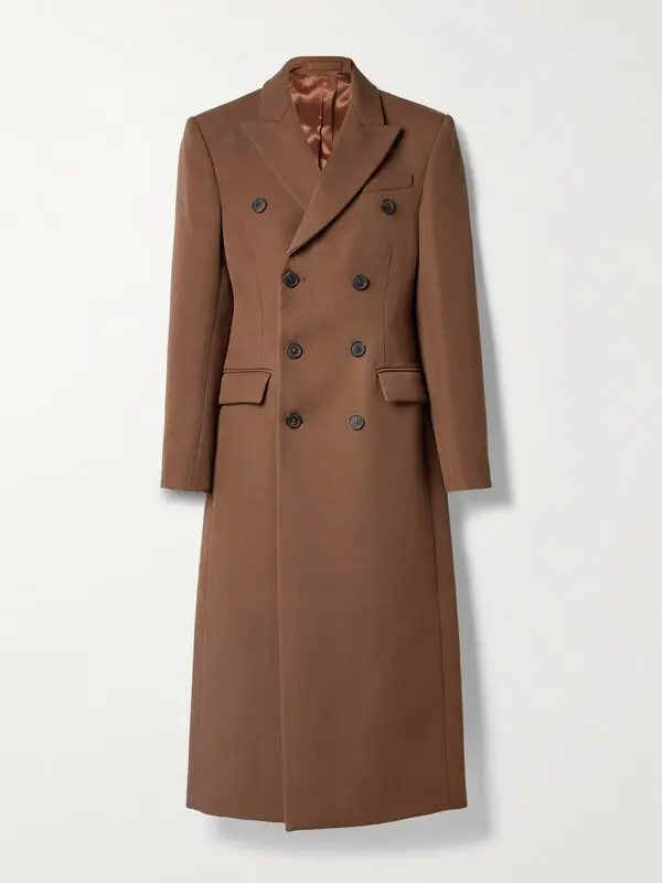 Wardrobe.NYC Double-breasted Wool-twill Coat - Brown